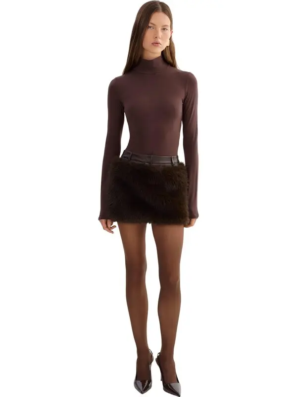 LAMARQUE Carrie Faux Fur Skort - One-color
