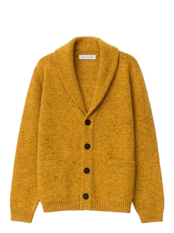Iris Von Arnim Wool-cashmere Cardigan - Mustard