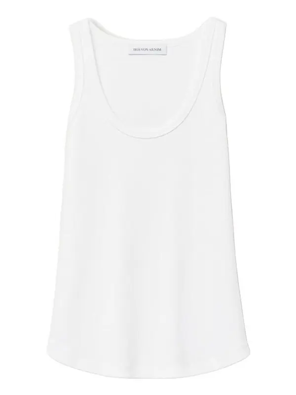 Iris Von Arnim Jersey Top - White