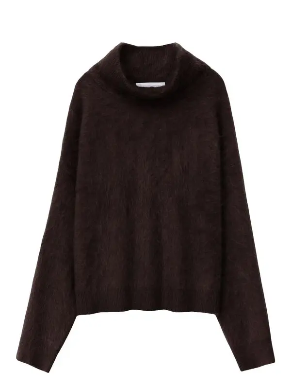 Iris Von Arnim Brushed Cashmere Sweater - Chocolate