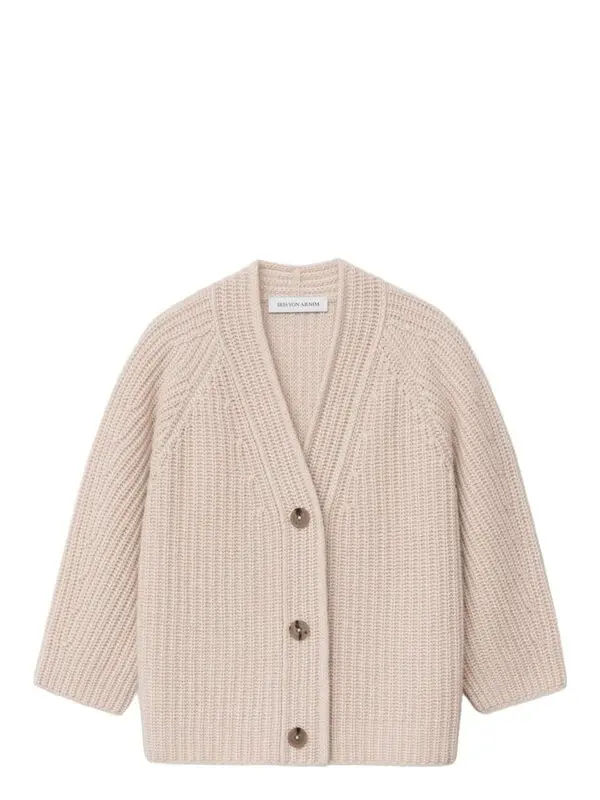 Iris Von Arnim Stonewashed Cashmere Cardigan - Alabaster