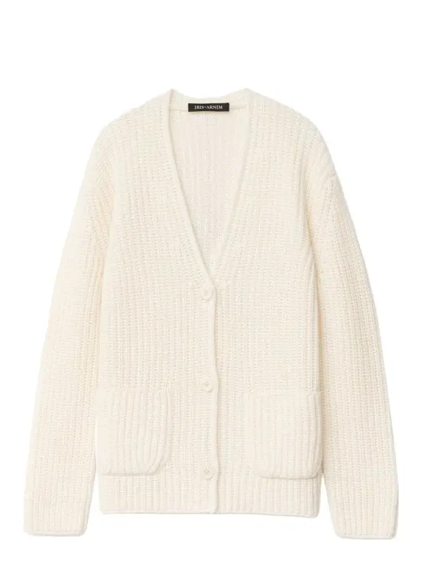 Iris Von Arnim Stonewashed Cashmere Cardigan - Ecru