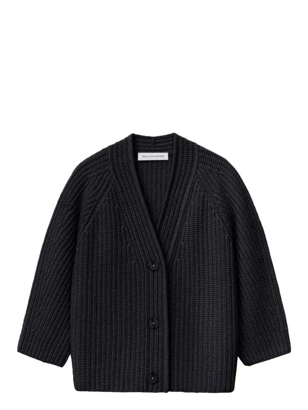 Iris Von Arnim Stonewashed Cashmere Cardigan - Navy