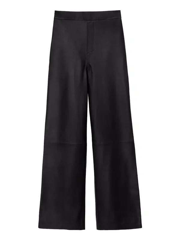Iris Von Arnim Leather Trousers - Navy