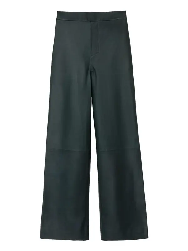 Iris Von Arnim Leather Trousers - Pine Green