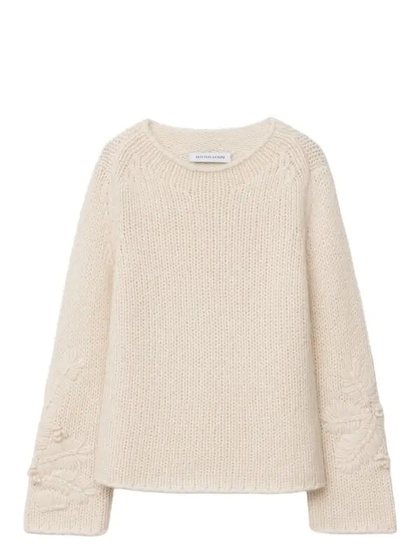 Iris Von Arnim Cashmere-silk Sweater - Ecru