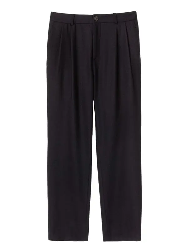 Iris Von Arnim Pleated Trousers - Navy