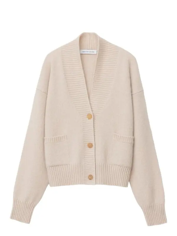 Iris Von Arnim Cashmere-silk Cardigan - Alabaster