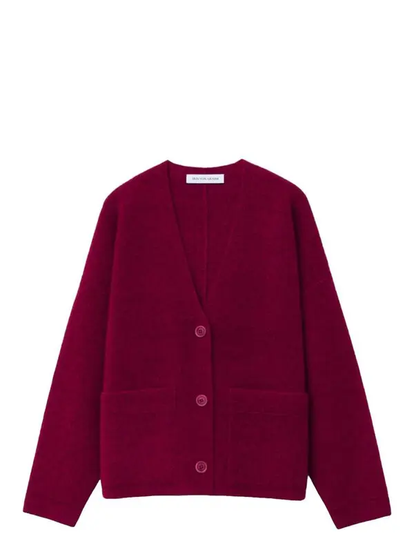 Iris Von Arnim Cashmere-silk Cardigan - Ruby
