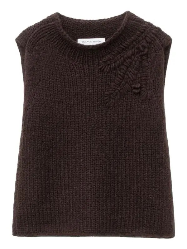 Iris Von Arnim Cashmere-silk Top - Chocolate