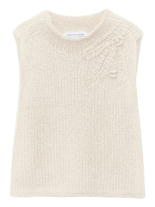Iris Von Arnim Cashmere-silk Top - Ecru