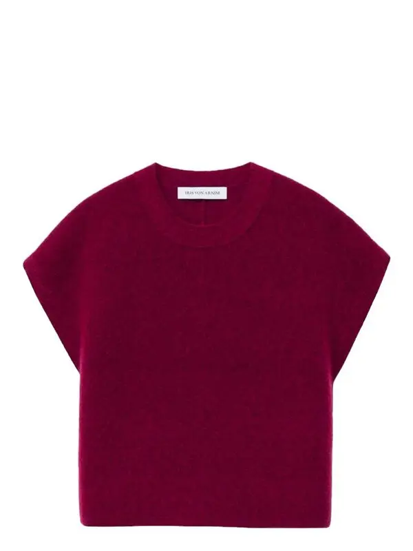Iris Von Arnim Cashmere-silk Top - Ruby