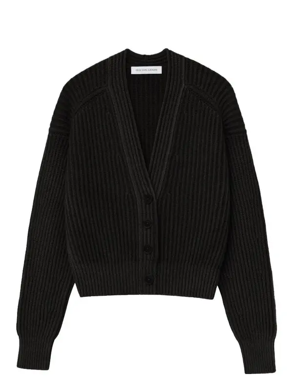 Iris Von Arnim Cashmere Cardigan - Black