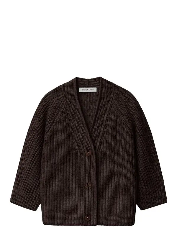 Iris Von Arnim Cashmere Cardigan - Chocolate