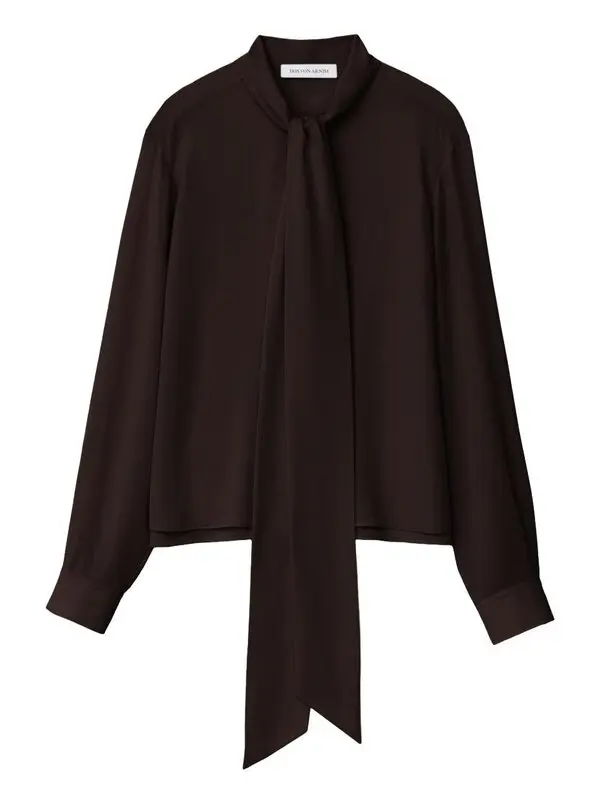 Iris Von Arnim Silk Blouse - Chocolate