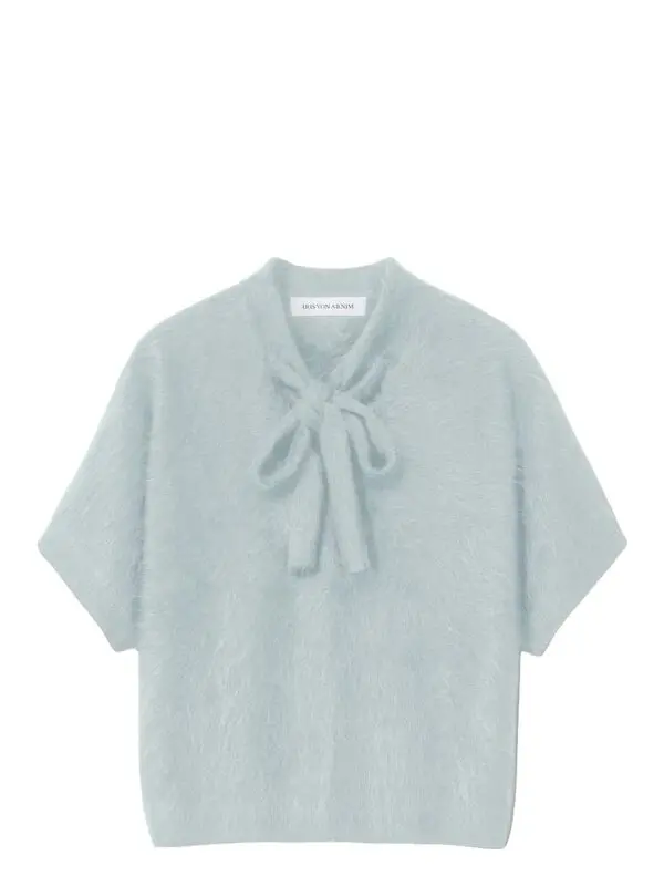 Iris Von Arnim Brushed Cashmere Top - Glacier