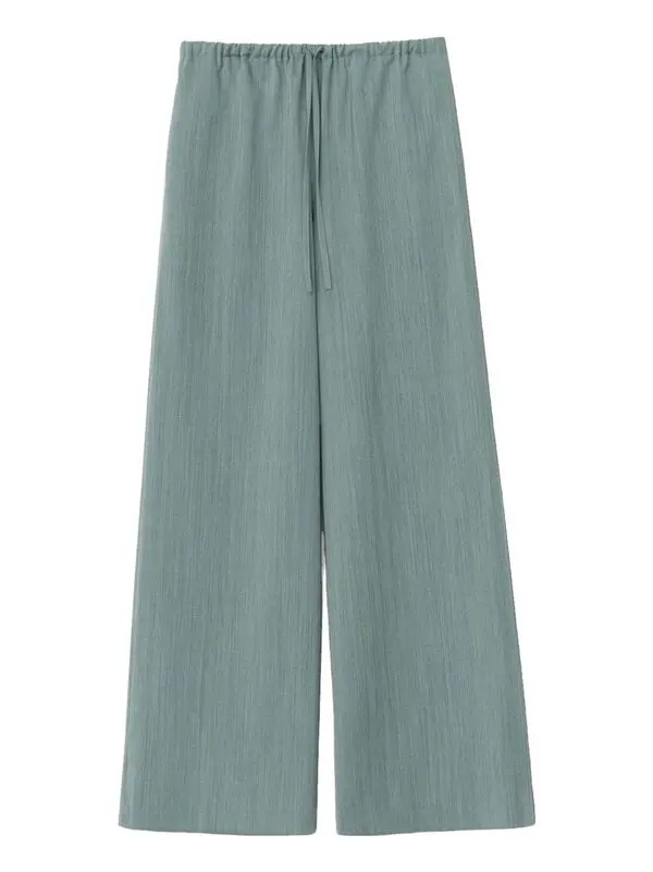 Iris Von Arnim Herringbone Trousers - Sage