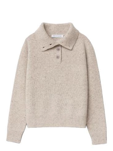 Iris Von Arnim Wool-cashmere Half-zip Sweater - Alabaster