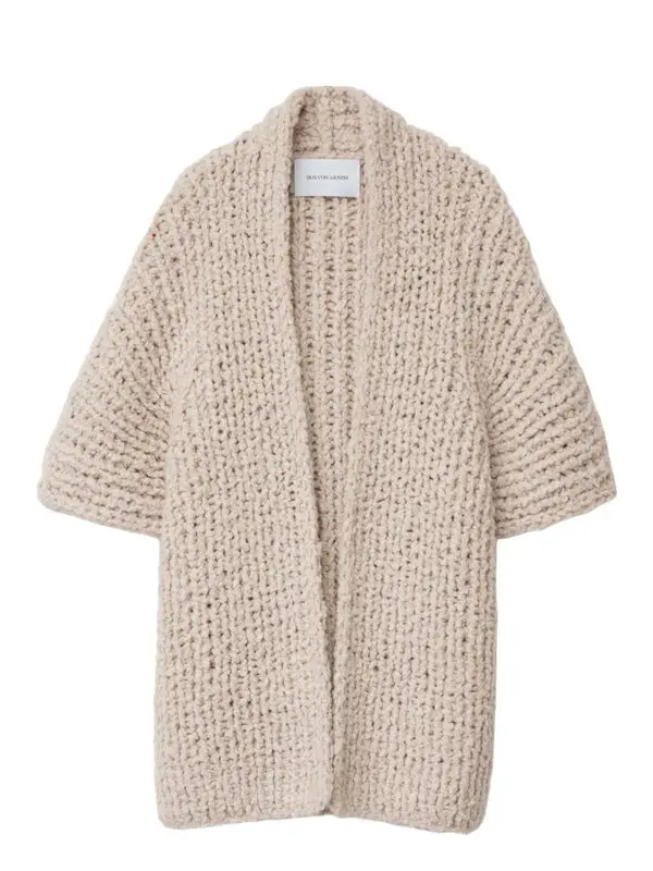 Iris Von Arnim Handknit Jacket - Alabaster
