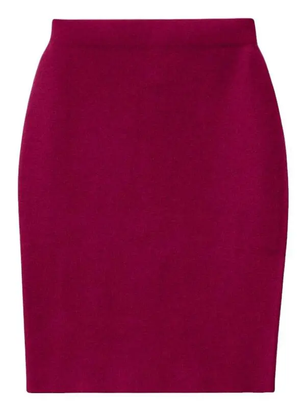 Iris Von Arnim Cashmere-silk Skirt - Ruby