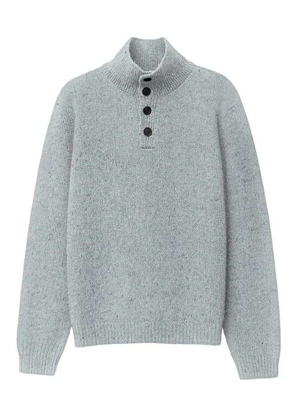 Iris Von Arnim Wool-cashmere Half-zip Sweater - Arctic