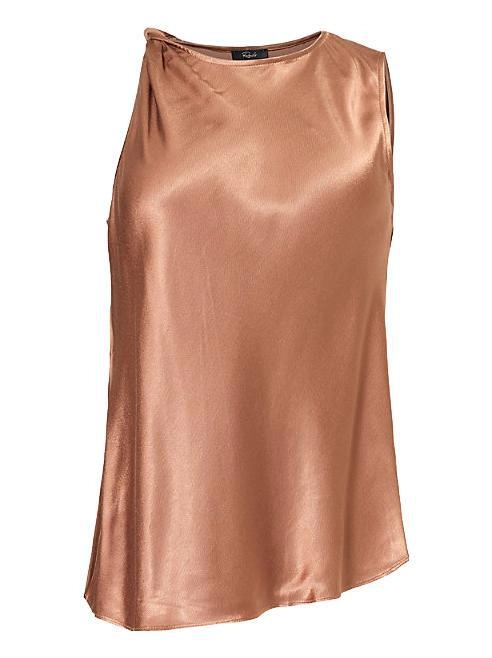 Rails Robin Twist Shoulder Strap Satin Tank Top - Cinnamon