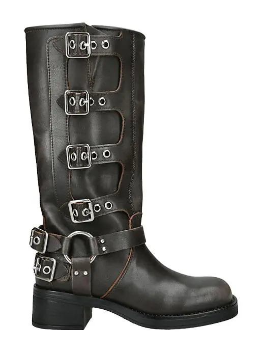 Steve Madden Rocky Leather Boots - Brown