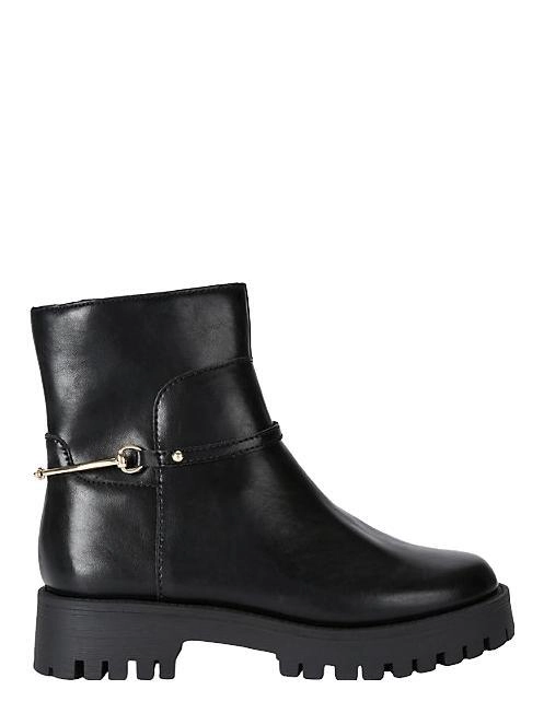 Steve Madden Last Call Leather Ankle Boots - Black