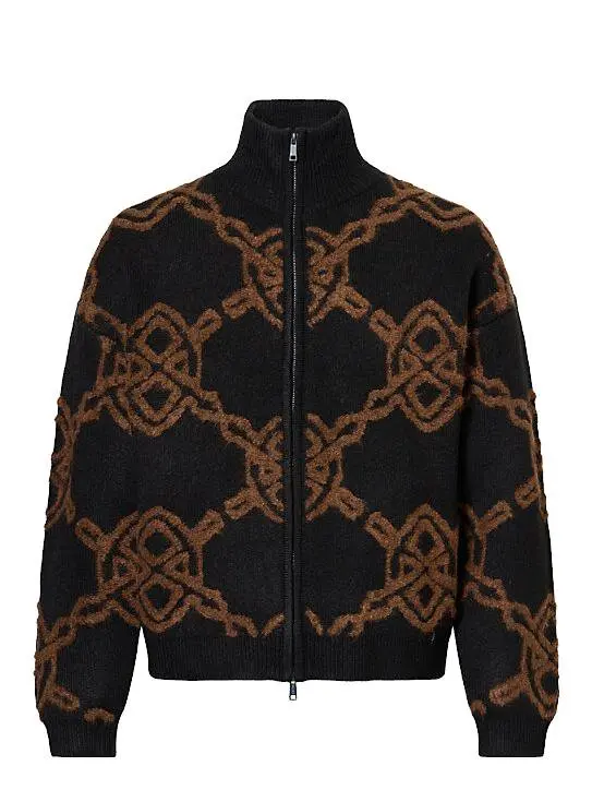 DAILY PAPER Shield Knitted Cardigan - Black