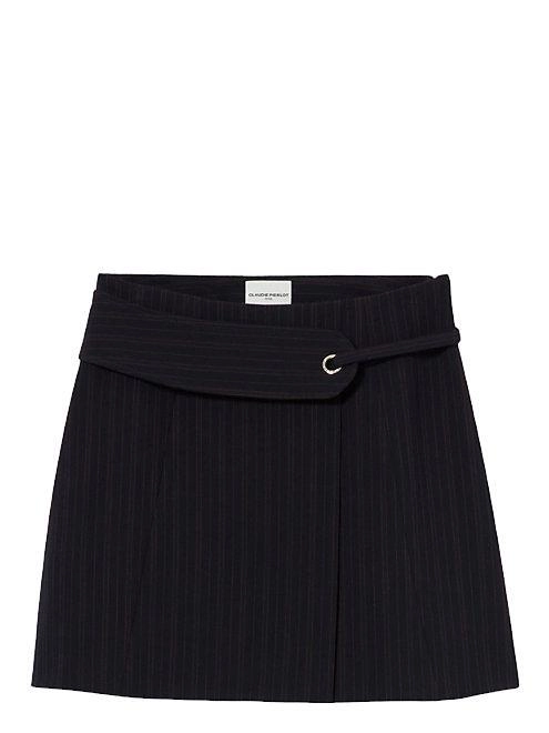 Claudie Pierlot Wrap Belted-waist Stretch-woven Mini Skirt - Multicolored