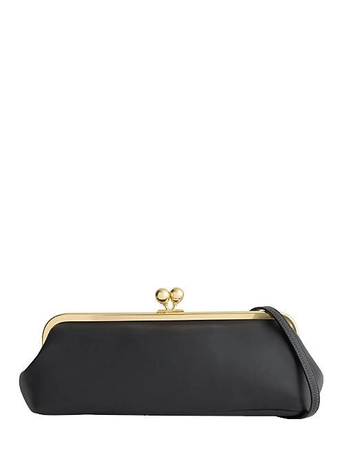 COACH Kisslock Frame 30 Leather Handbag - Black