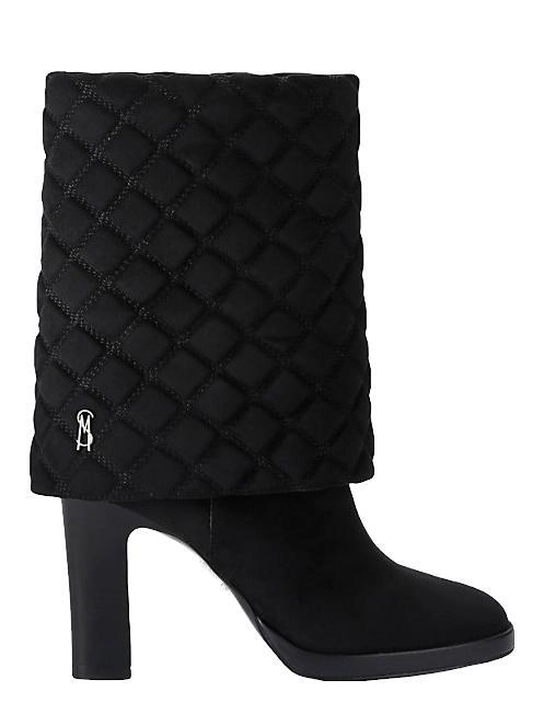 Steve Madden Subscribe Faux-suede Heeled Boots - Black