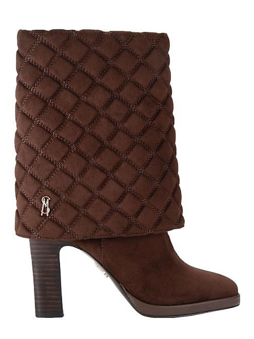Steve Madden Subscribe Faux-suede Heeled Boots - Dark Brown