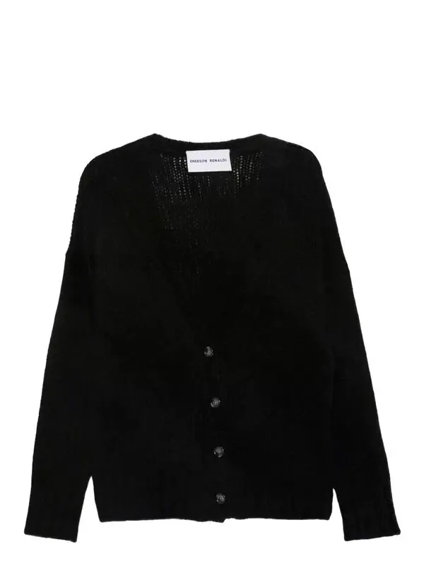 EMERSON RENALDI V-neck Knitted Cardigan - Black