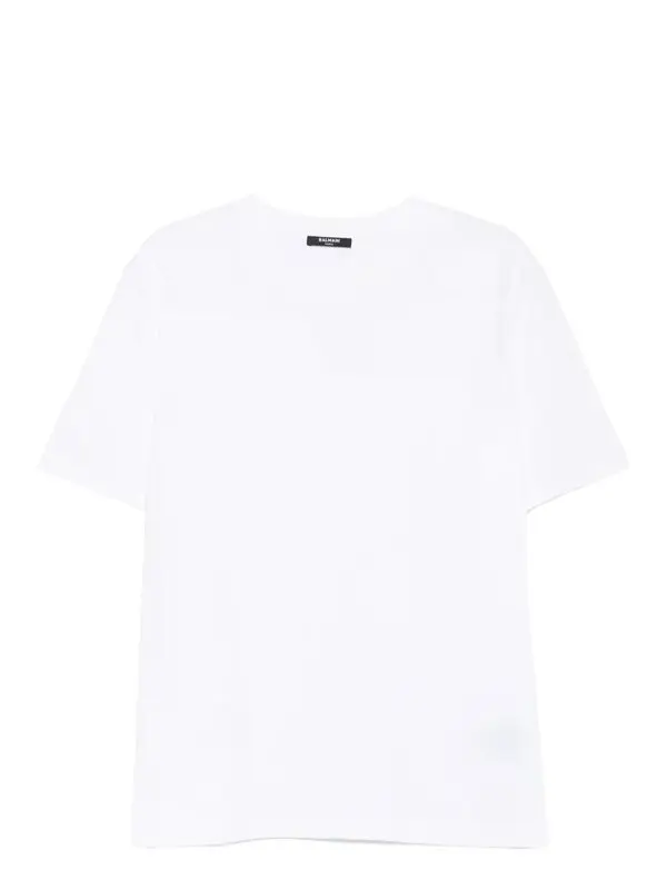 Balmain Logo-embroidered T-shirt - White