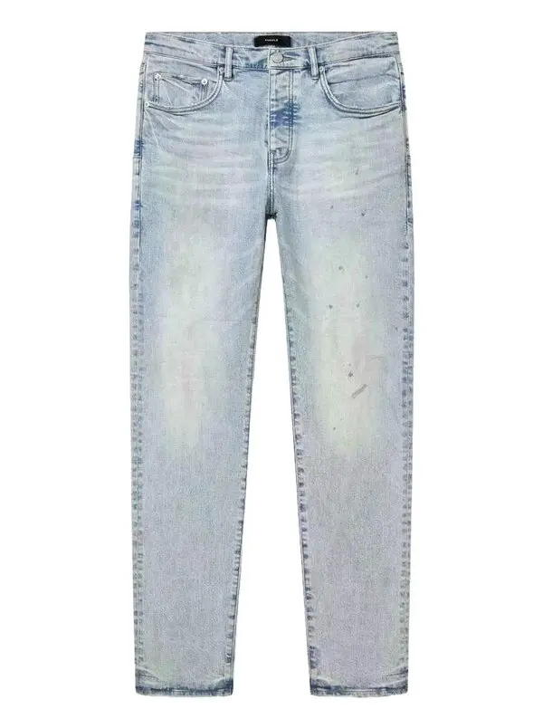 PURPLE BRAND P005 Distressed Paint-splatter Jeans - Blue