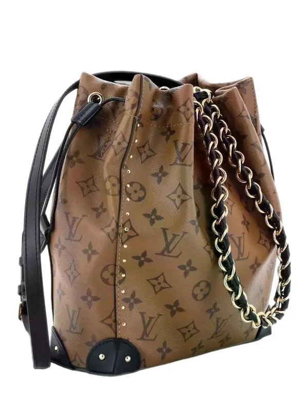 LOUIS VUITTON Noe Trunk Bag Reverse Monogram Canvas Pm Bucket Bag - Brown