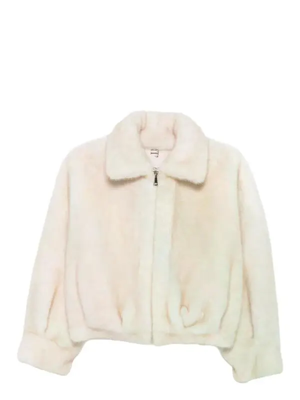VALENTINI 1972 Faux-fur Zip-up Jacket - Neutrals