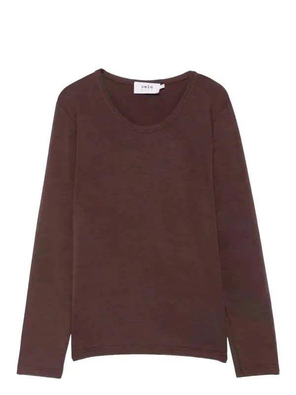 VELA SHOP Long-sleeve T-shirt - Brown