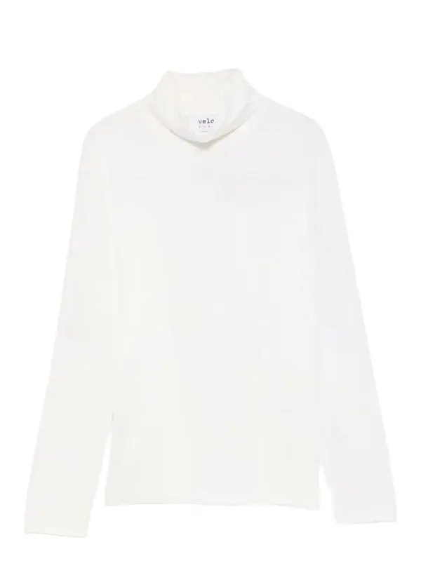 VELA SHOP Roll-neck Long-sleeve T-shirt - White