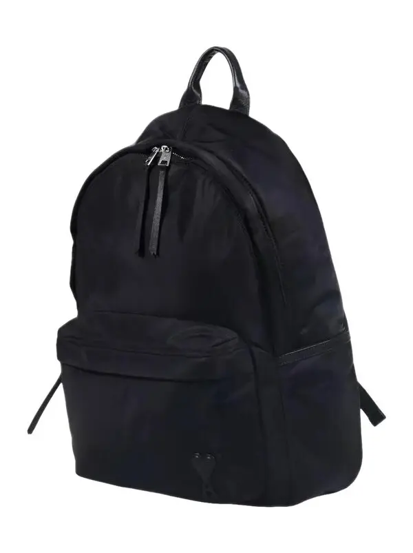 AMI Paris Nylon Marcel Backpack - Black