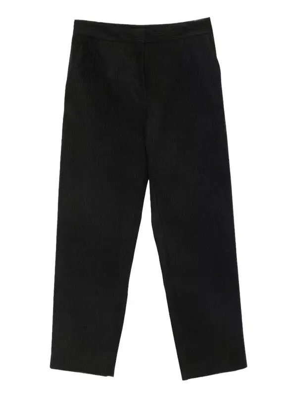 THE FRANKIE SHOP Pinstripe-pattern Cropped Trousers - Black