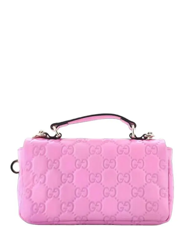 Gucci Gg Milano Top Handle Bag Guccissima Leather Mini Shoulder Bag - Pink