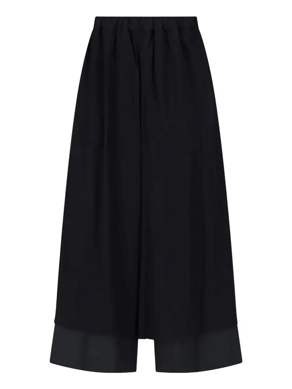 Comme Des Garçons Layered Wool Skirt - Black