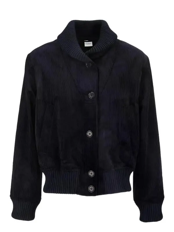 Aspesi Corduroy Shawl-collar Jacket - Blue