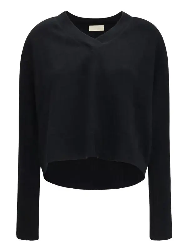 VERYBUSY V-neck Split-cuff Sweater - Black