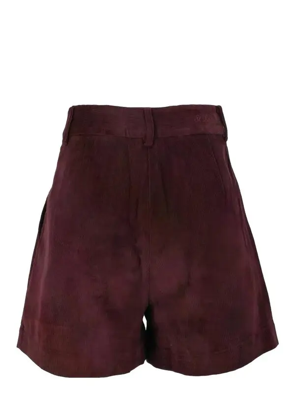 MC2 SAINT BARTH Aya Corduroy Shorts - Red