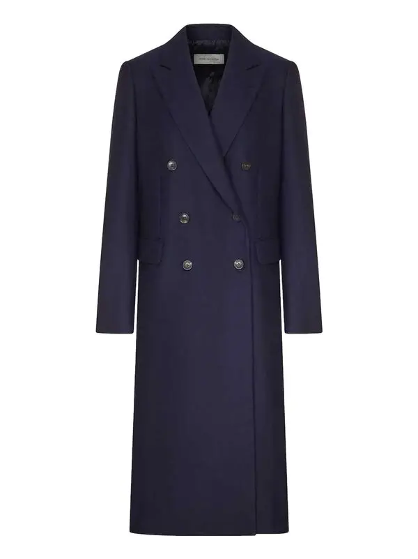 Dries Van Noten Double-breasted Coat - Blue