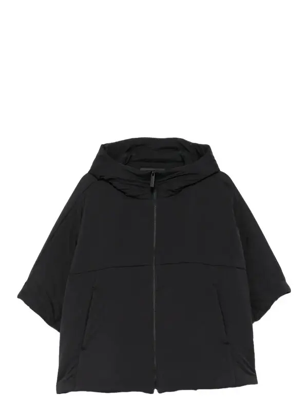 Herno Poncho In Soft Insulatedh - Black