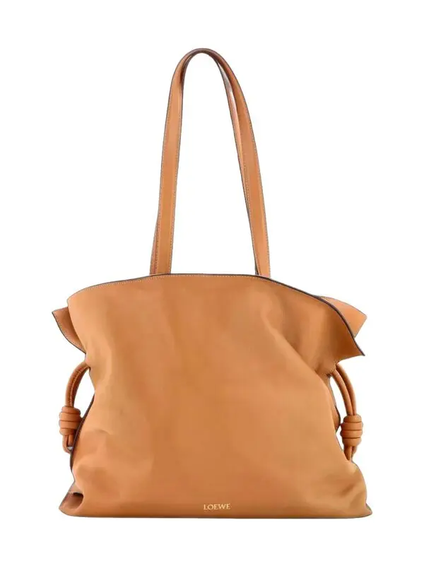 Loewe Flamenco Knot Bag Leather Large Tote Bag - Brown
